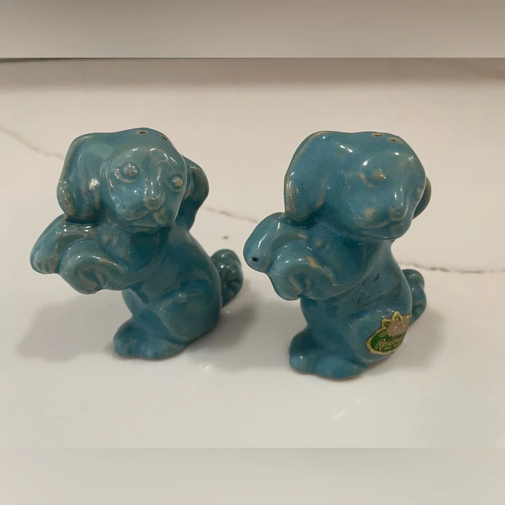 Rosemeade | Dining | Rosemeade Blue Puppy Dog Salt And Pepper Shakers ...